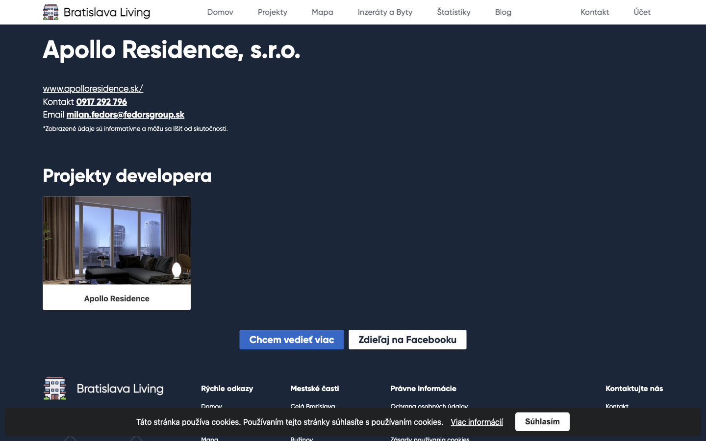 Apollo Residence, s.r.o. - Developer v Bratislave | Projekty a Novostavby