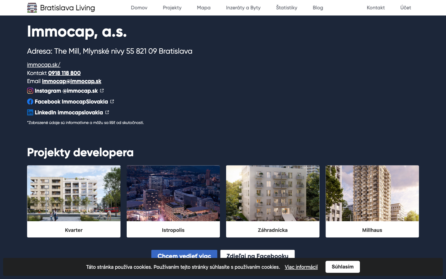 Immocap, a.s. - Developer v Bratislave | Projekty a Novostavby
