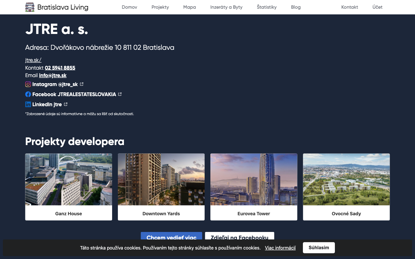 JTRE a. s. - Developer v Bratislave | Projekty a Novostavby