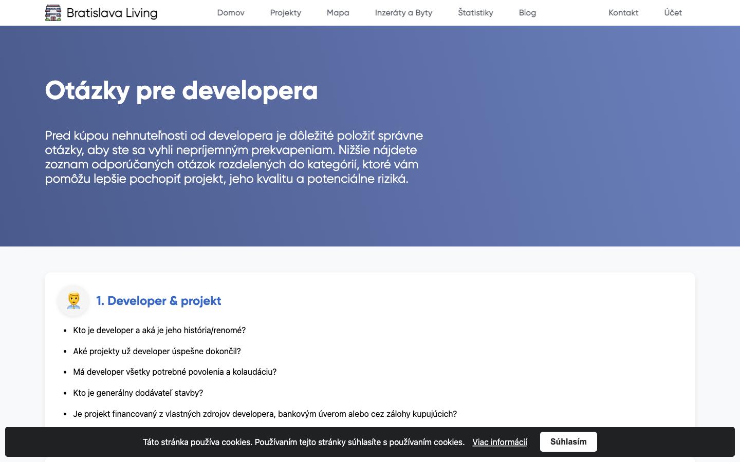 Otázky pre developera | Byty a Novostavby v Bratislave | Bratislava Living