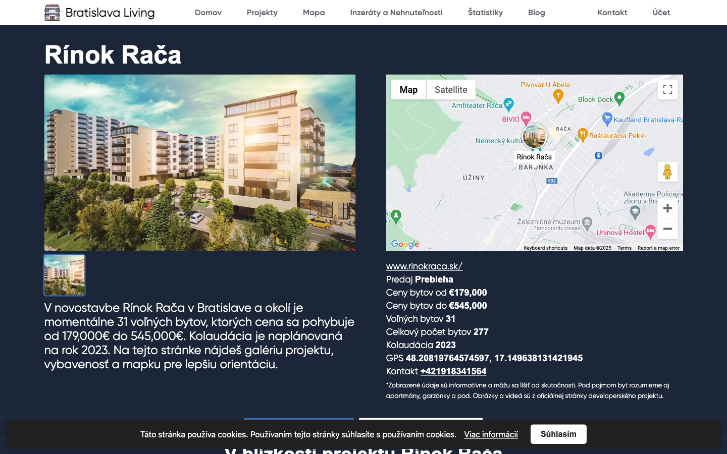 Rínok Rača novostavba developerský projekt v Bratislave | Byty v Bratislave