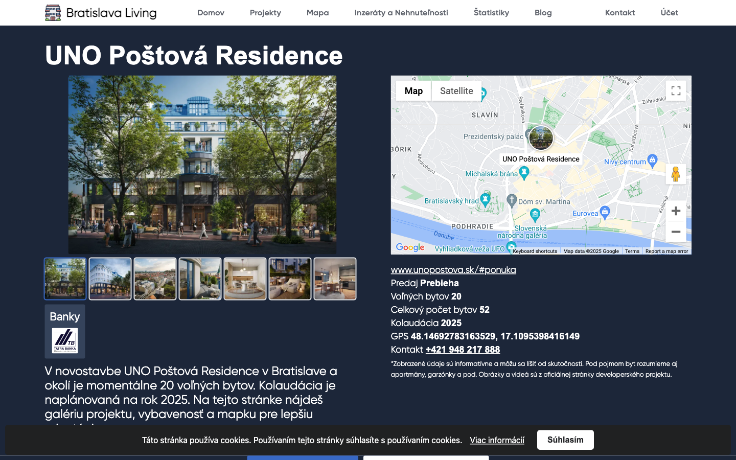 UNO Poštová Residence novostavba developerský projekt v Bratislave ...
